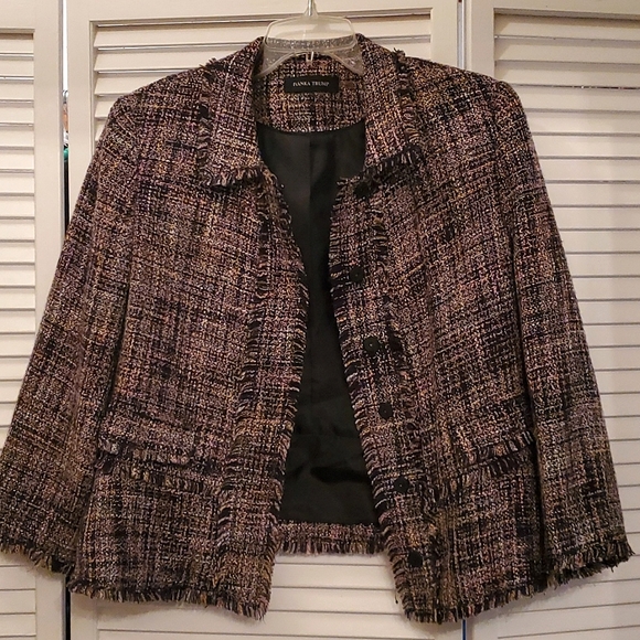 Ivanka Trump | Jackets & Coats | Tweed Raw Edge Jacket | Poshmark